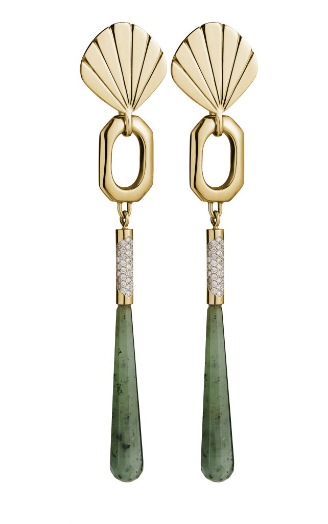 DARLING extended earclips, jade - The Jewellery Pressroom